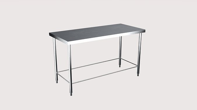 stainless steel table 3D model | CGTrader
