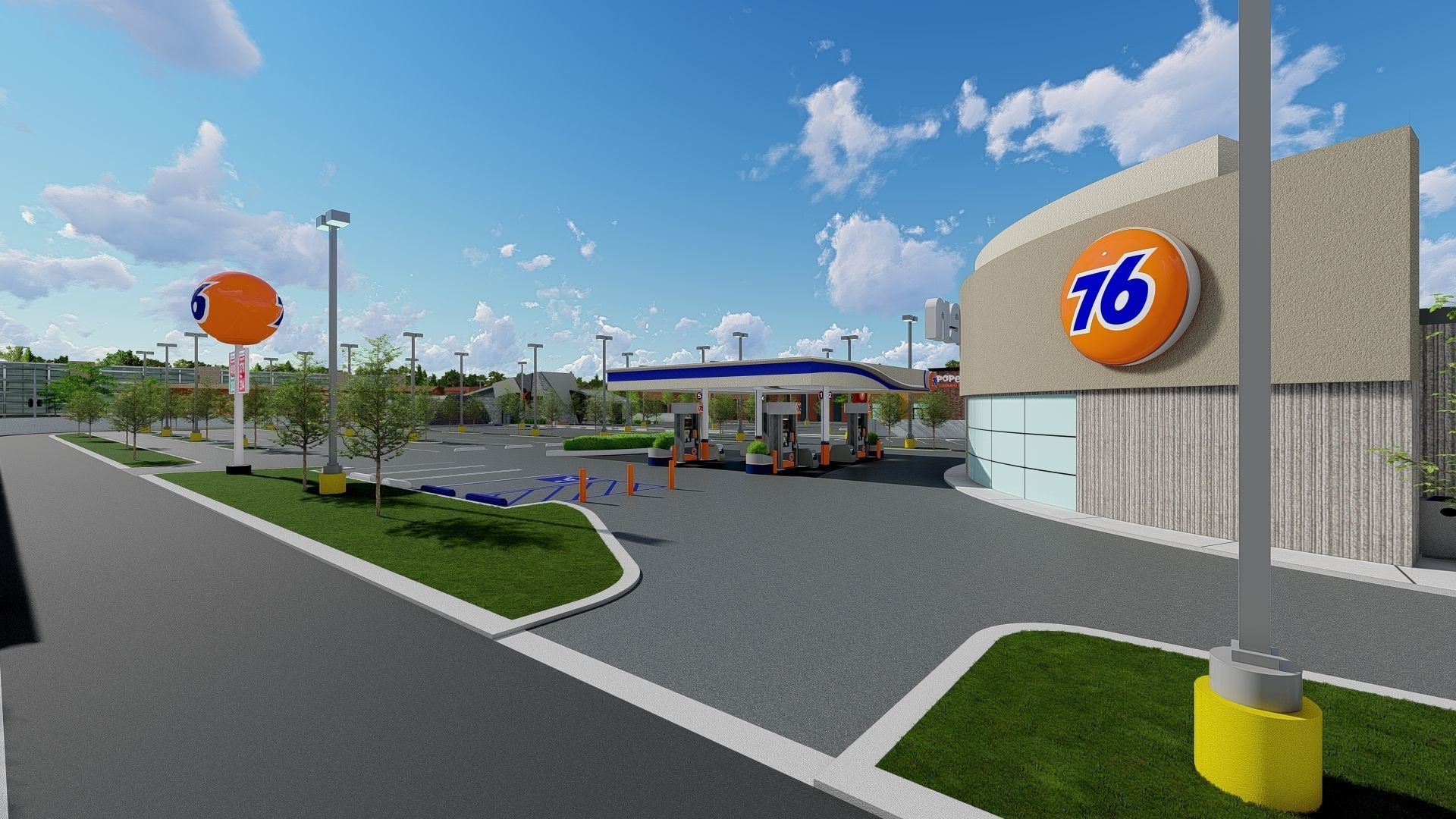 3D model 7eleven Gas Station - Updated as obj dae blender and sketchup ...