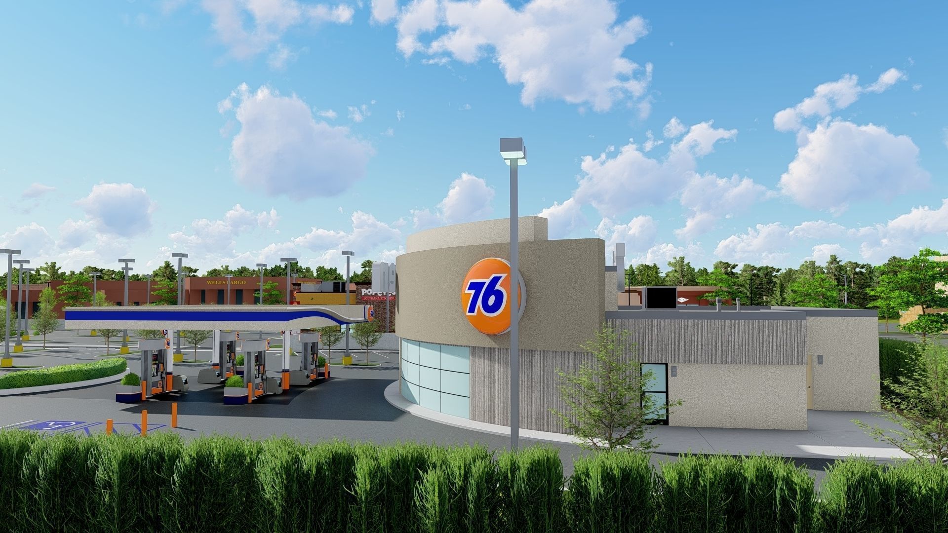 3D model 7eleven Gas Station - Updated as obj dae blender and sketchup ...