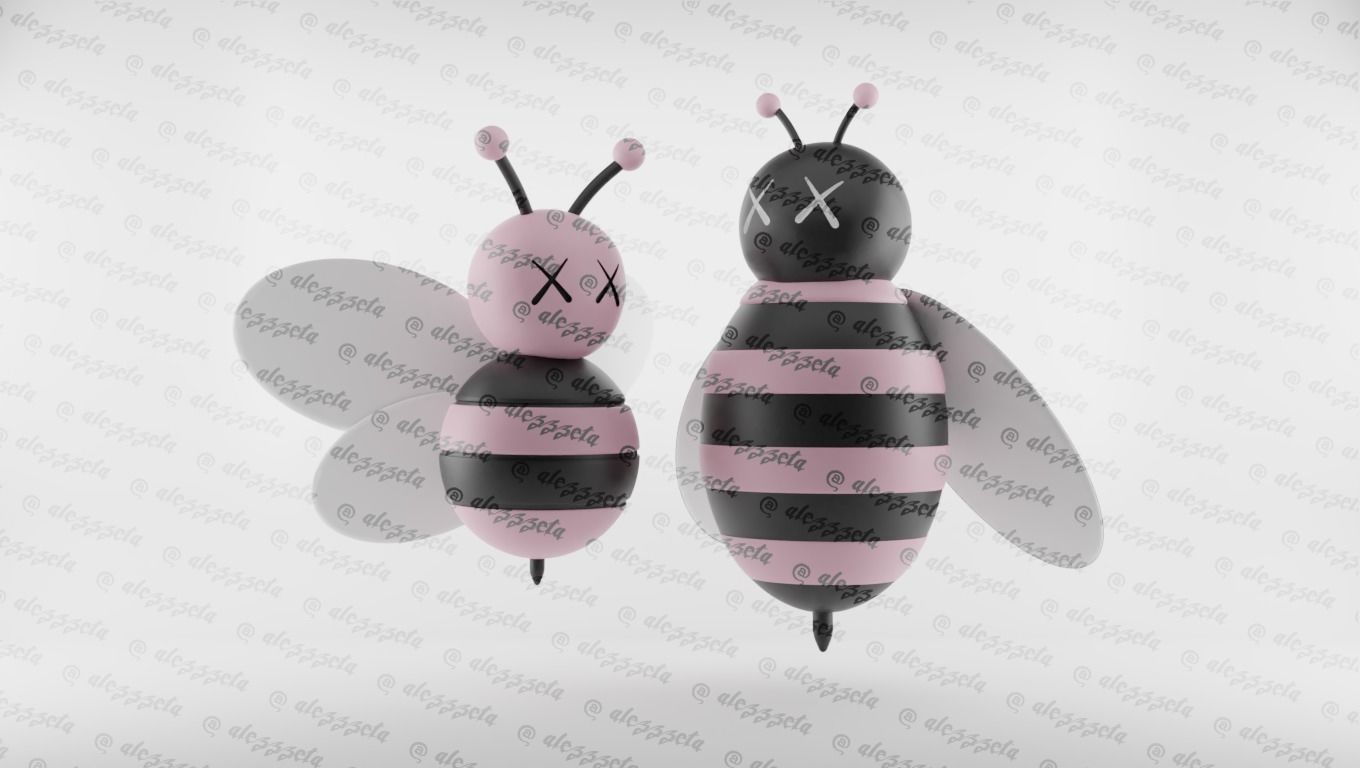 3D model Kaws Dior Bee x Dior Bee 2 Textured VR / AR / low-poly | CGTrader