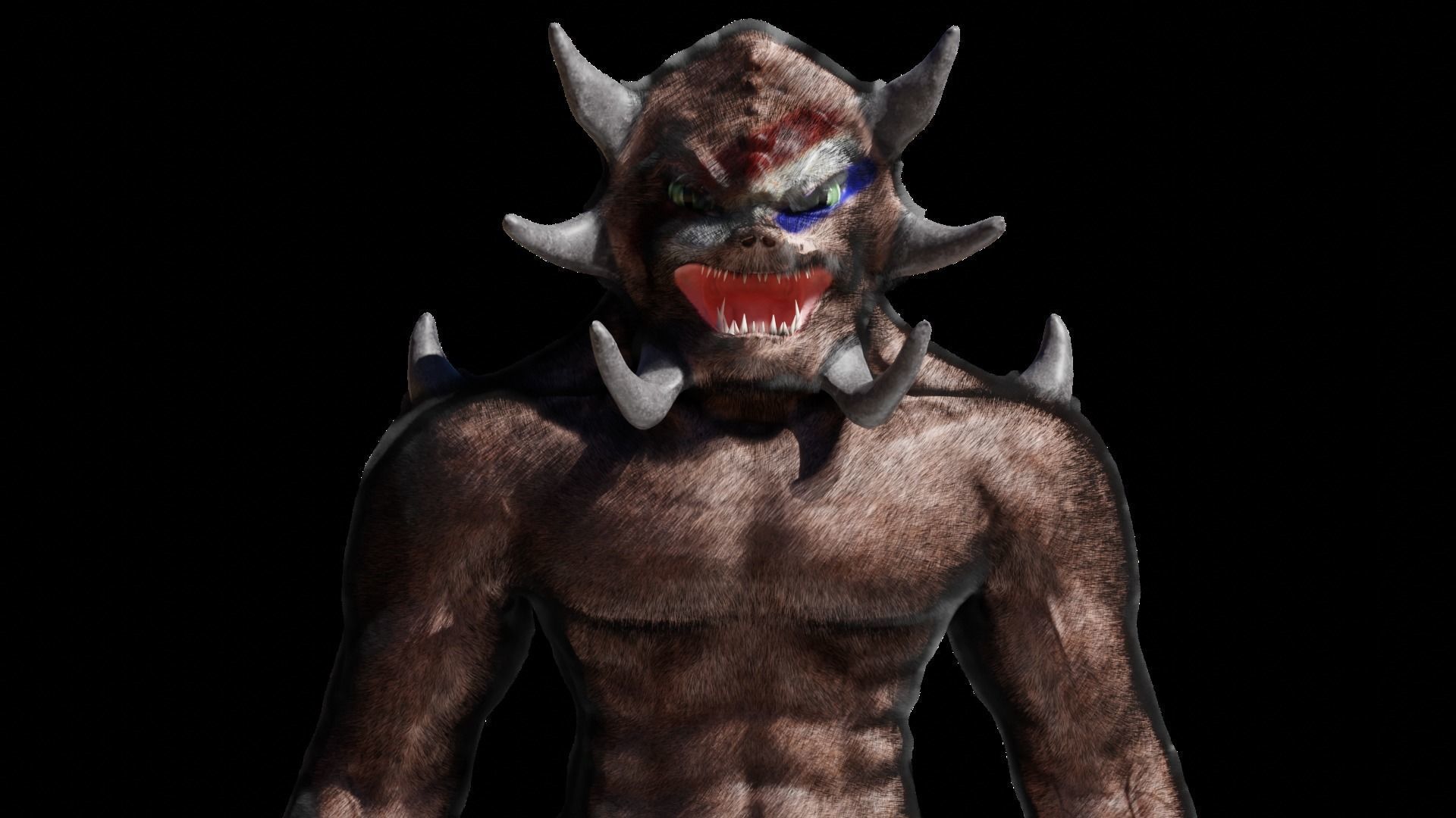 Humanoid Bull like Beast free VR / AR / low-poly 3D model animated ...