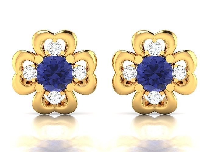 Heart Earring 3D model 3D printable | CGTrader