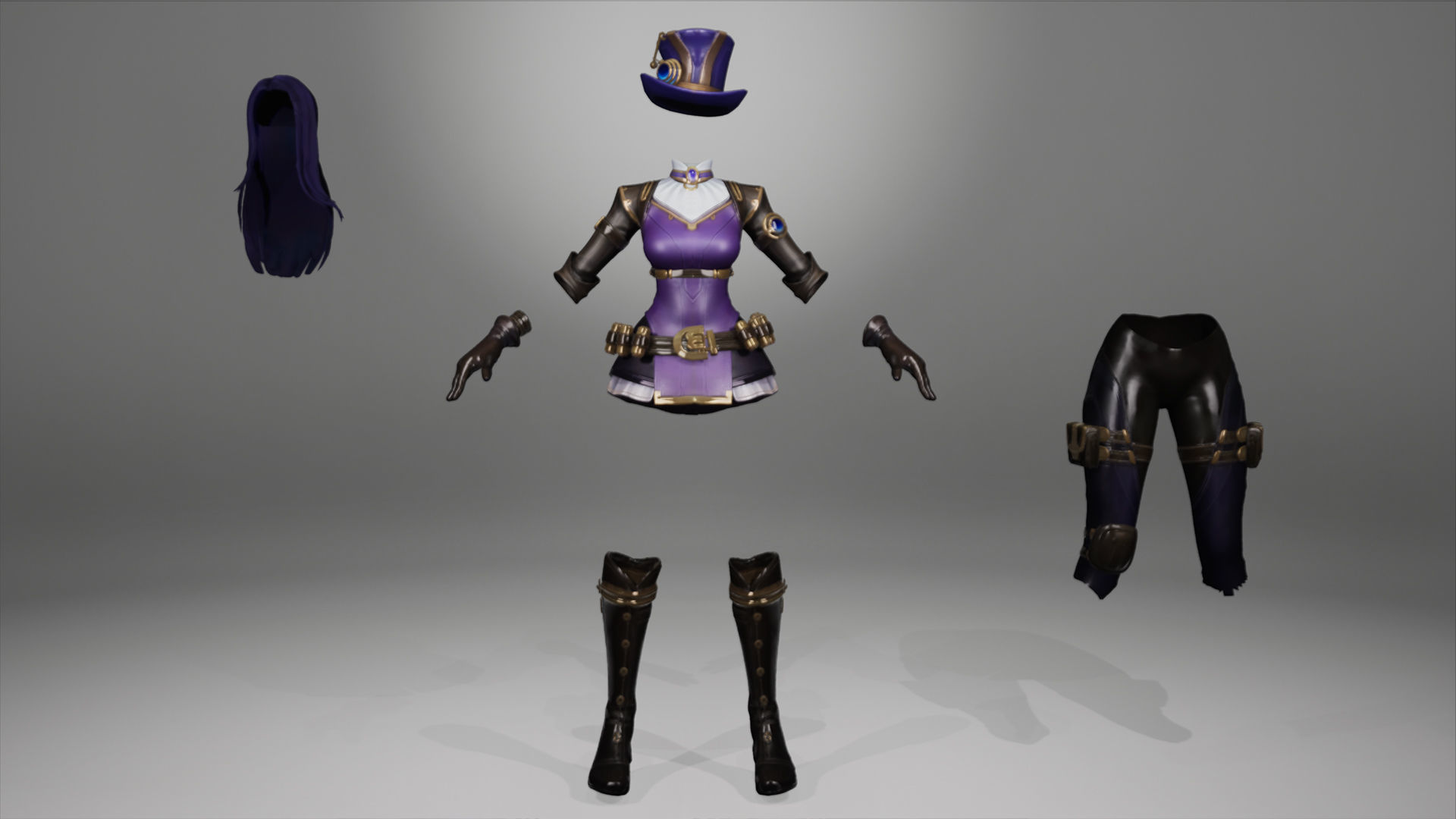 3D model Caitlyn league of legends arcane VR / AR / low-poly | CGTrader