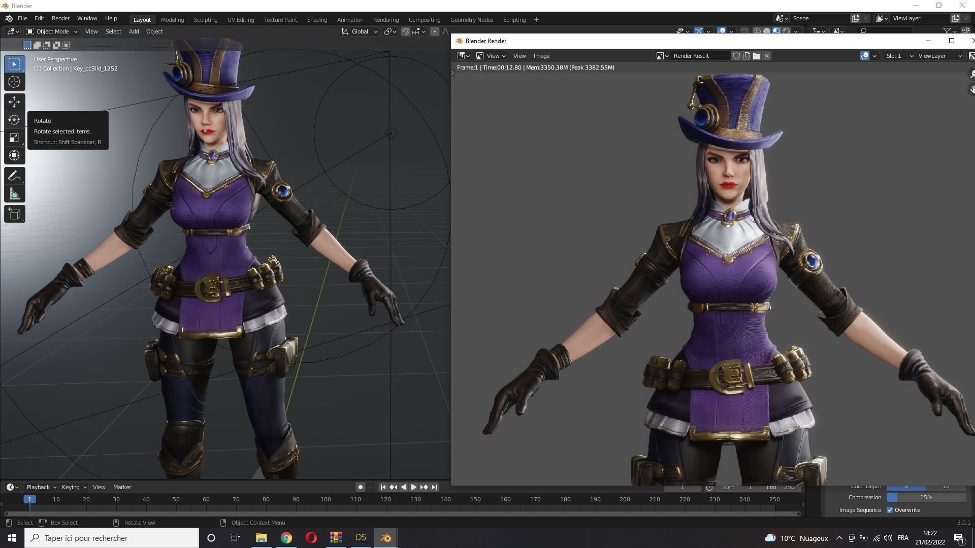 3D model Caitlyn league of legends arcane VR / AR / low-poly | CGTrader