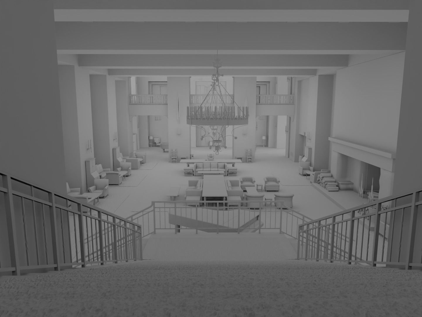 The Shining Overlook Hotel Interiors 3D Model Collection | CGTrader