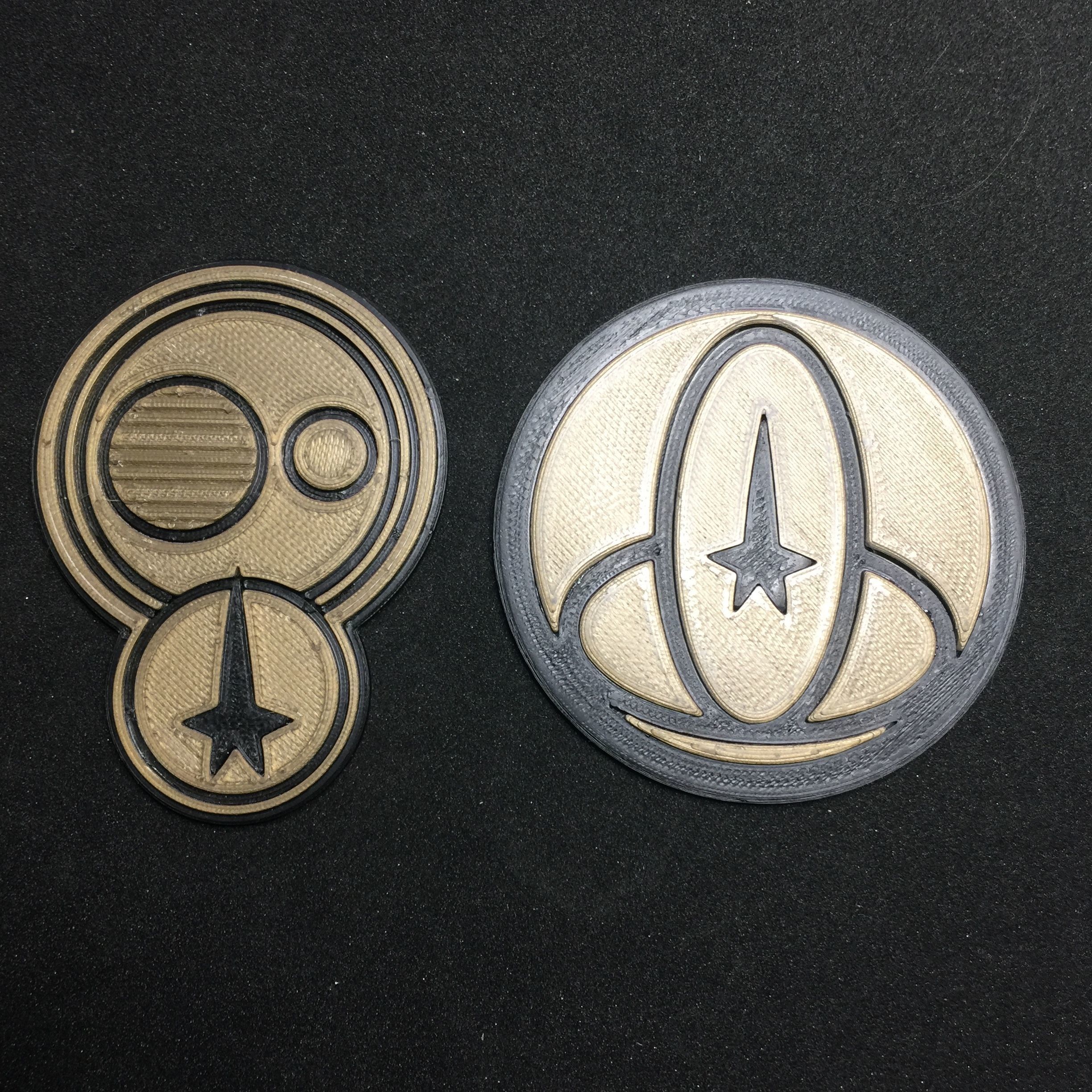 Star Trek Original Constitution class Starship Emblem Badges 3D model ...