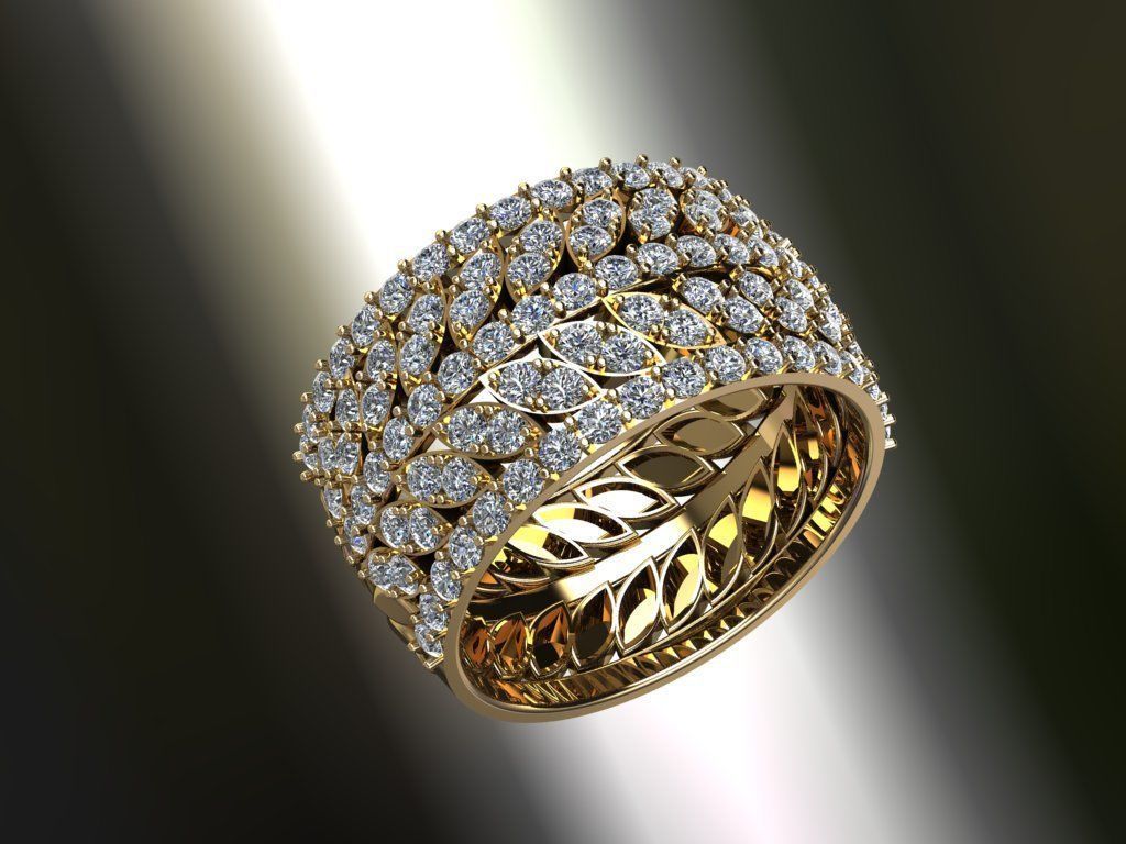 diamond ring new design cad file 3D model | CGTrader