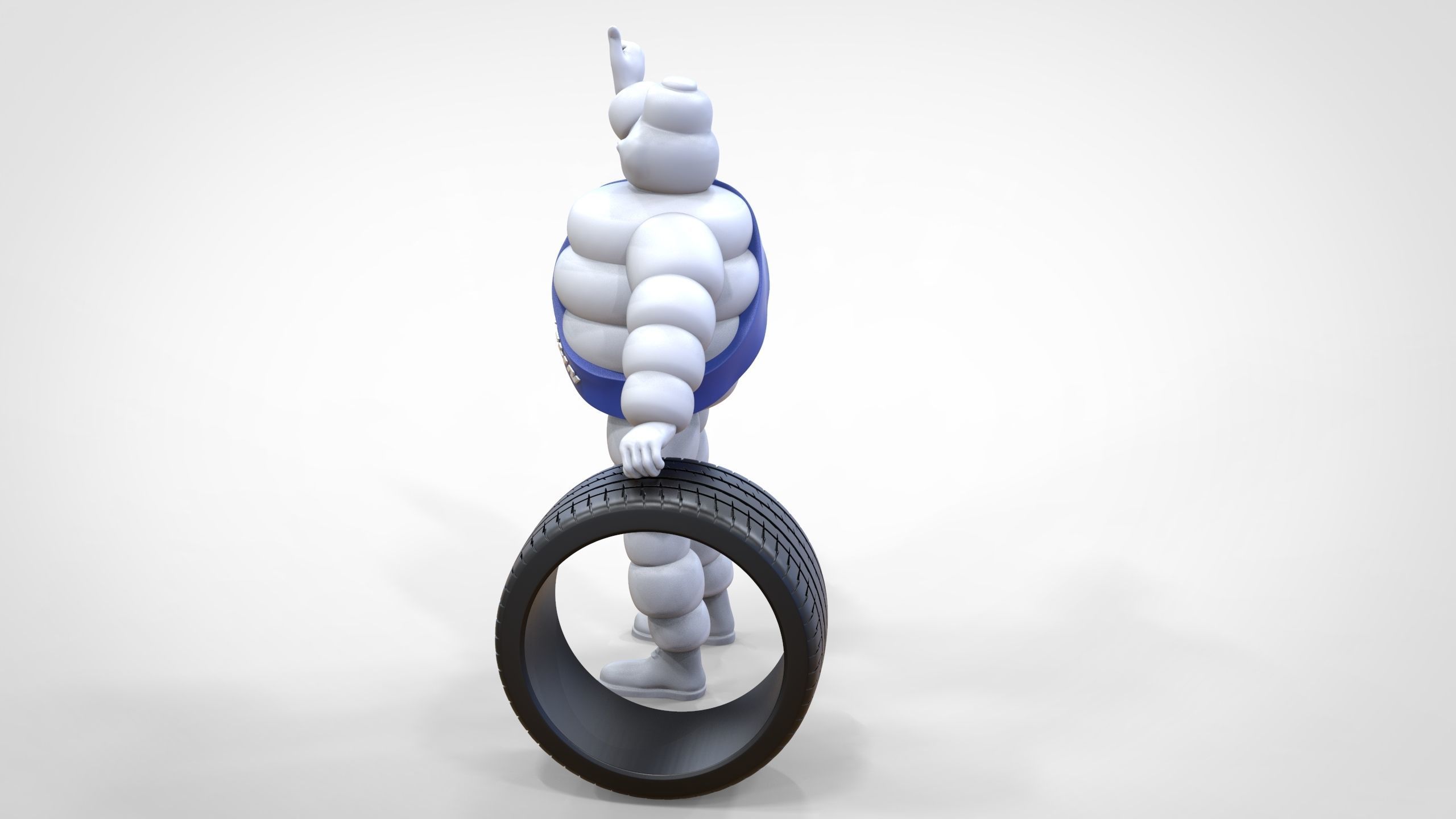 Michelin man with his tire 3D model 3D printable | CGTrader