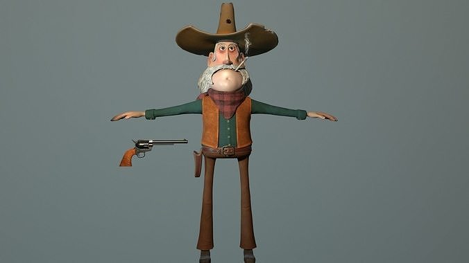 3D model Cowboy stylized character VR / AR / low-poly | CGTrader