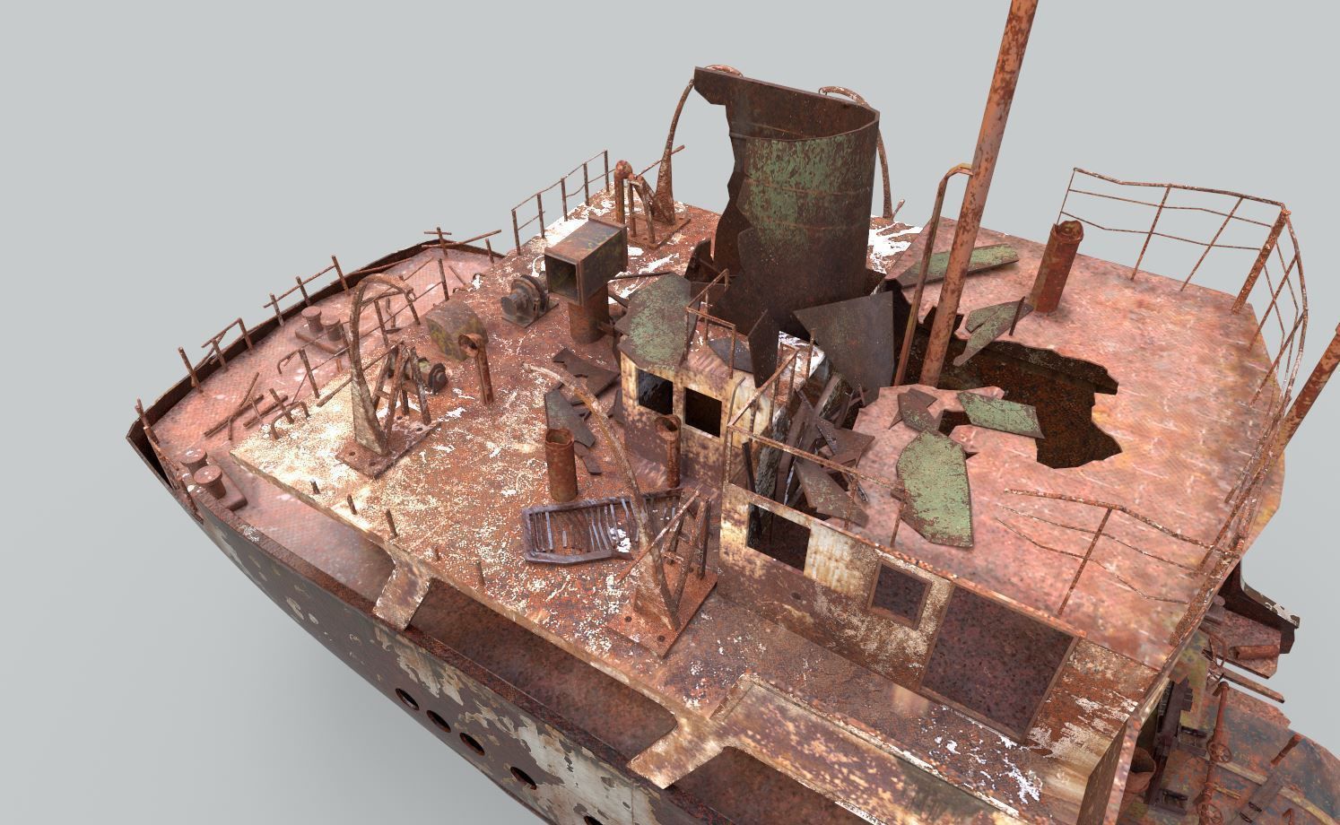 Half Ship Wreck 3D model | CGTrader