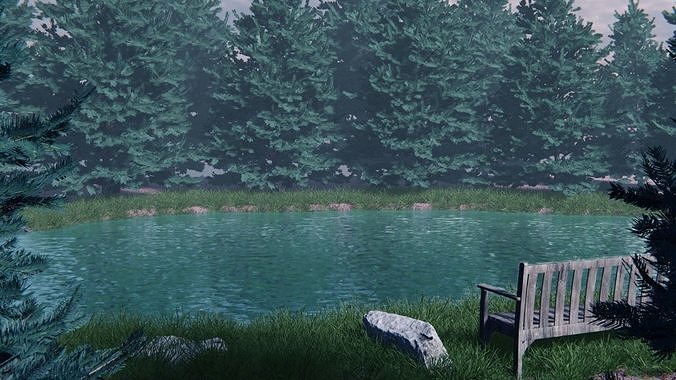 Lake View Scene 3D model | CGTrader
