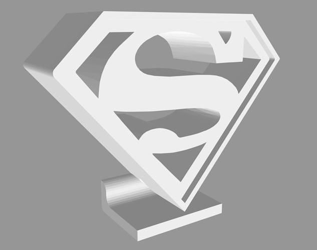 Superman logo 3D model 3D printable | CGTrader