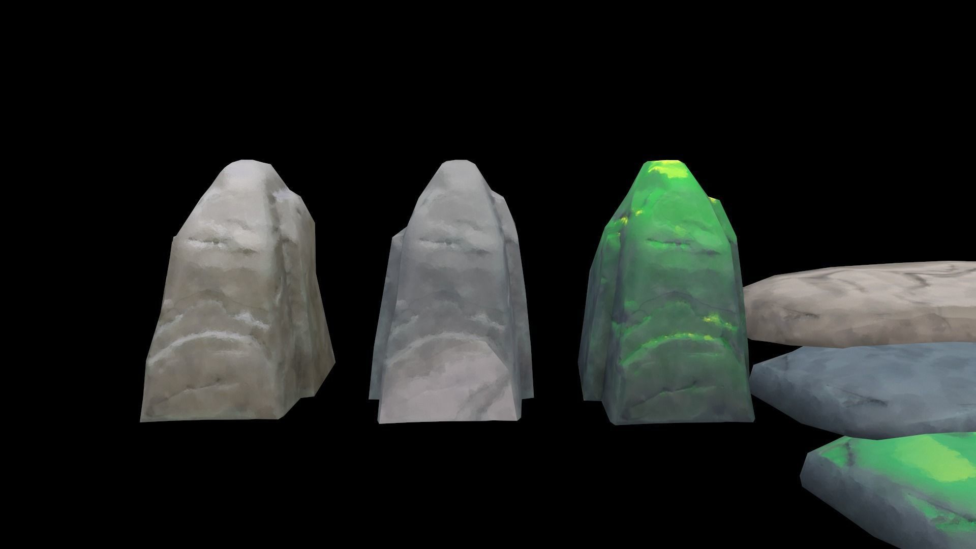 3D model Stylized Ghibli Rocks 2 VR / AR / low-poly | CGTrader