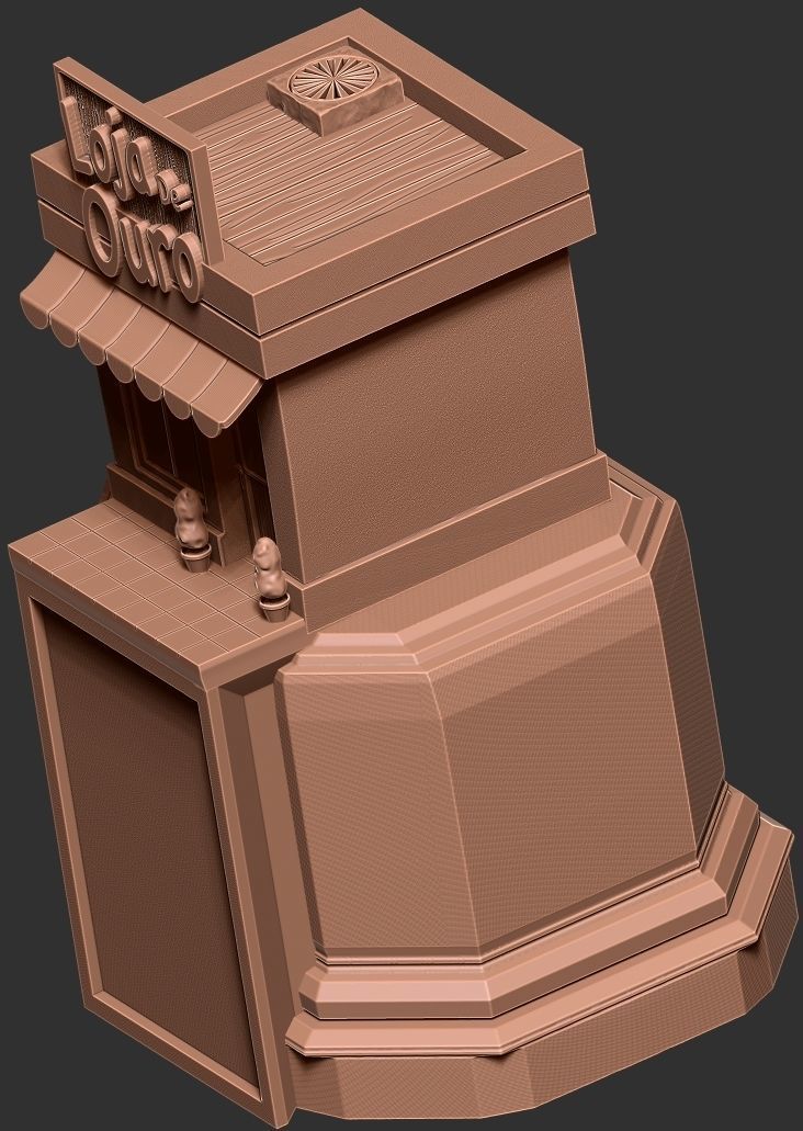 house gold shop 3D model 3D printable | CGTrader