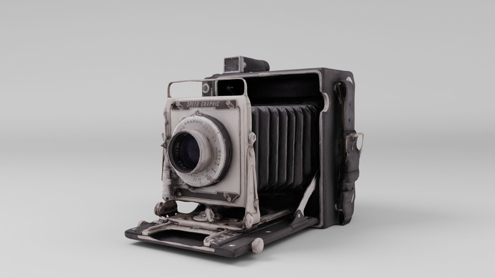 Graflex Pacemaker Speed Graphic press camera 4x5 format film 3D model ...