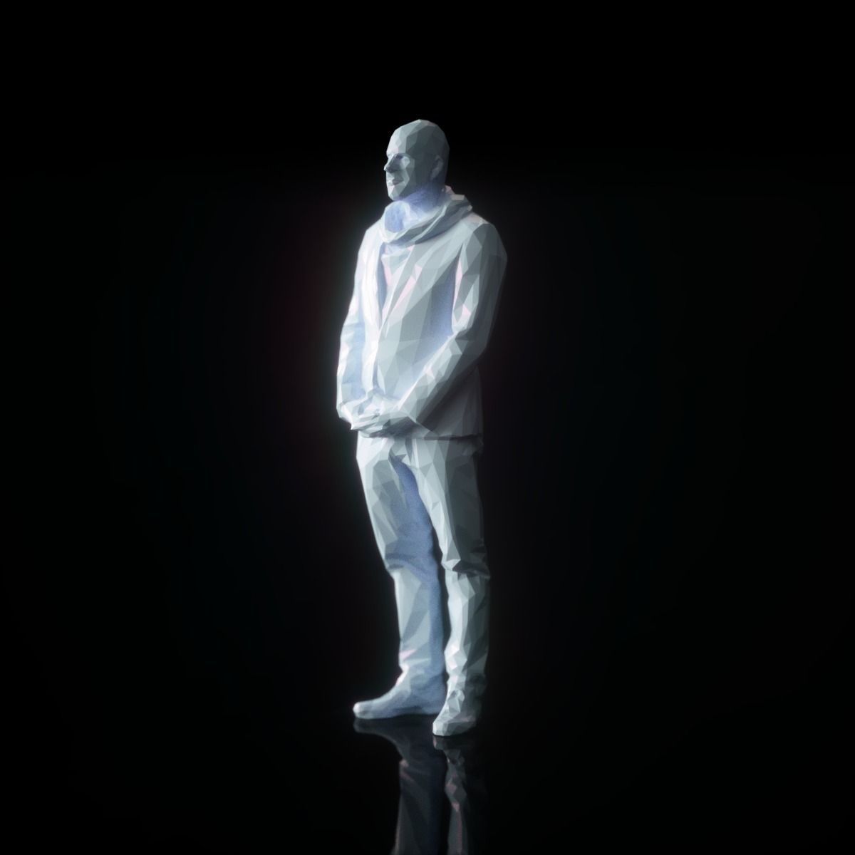 3D model Man Waiting Low Poly VR / AR / low-poly | CGTrader