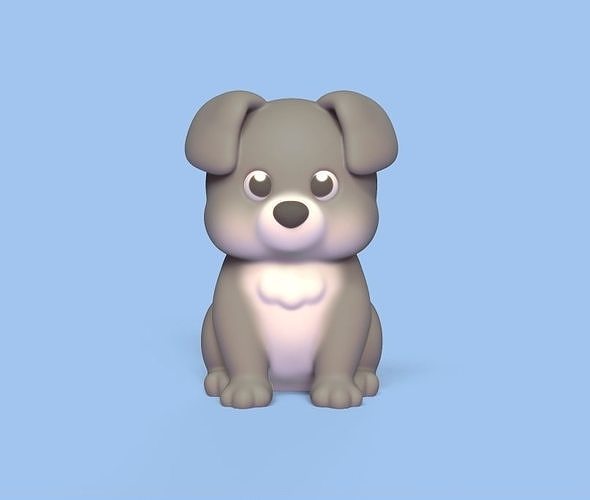 Cute Little Dog 3D model 3D printable | CGTrader