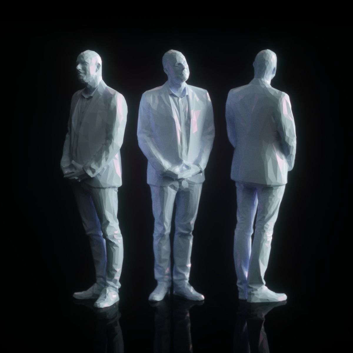 3D model 14 Low Poly Male Character Collection VR / AR / low-poly ...