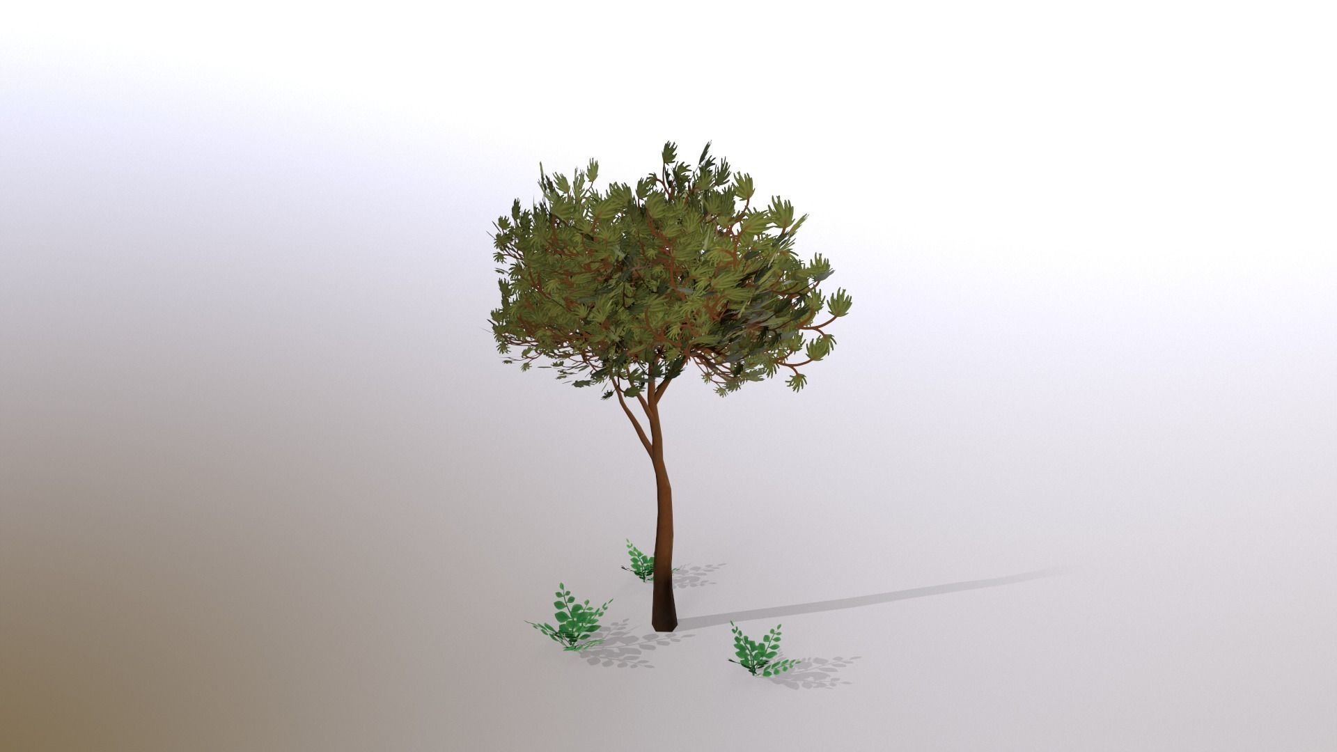 3D model Stylized Pine Spruce Tree PBR Game Ready Asset VR / AR / low ...
