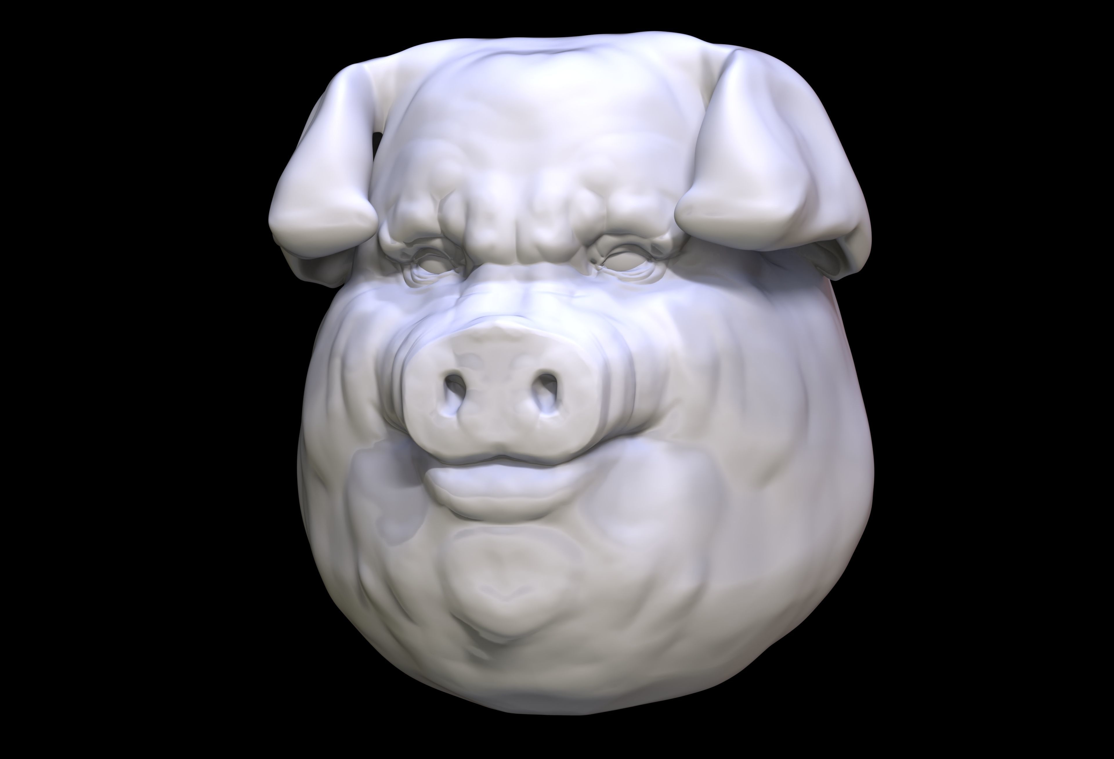 Oinker Pig Head Sculpt 3D model 3D printable | CGTrader