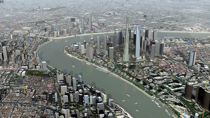 Shanghai City China 3D model | CGTrader