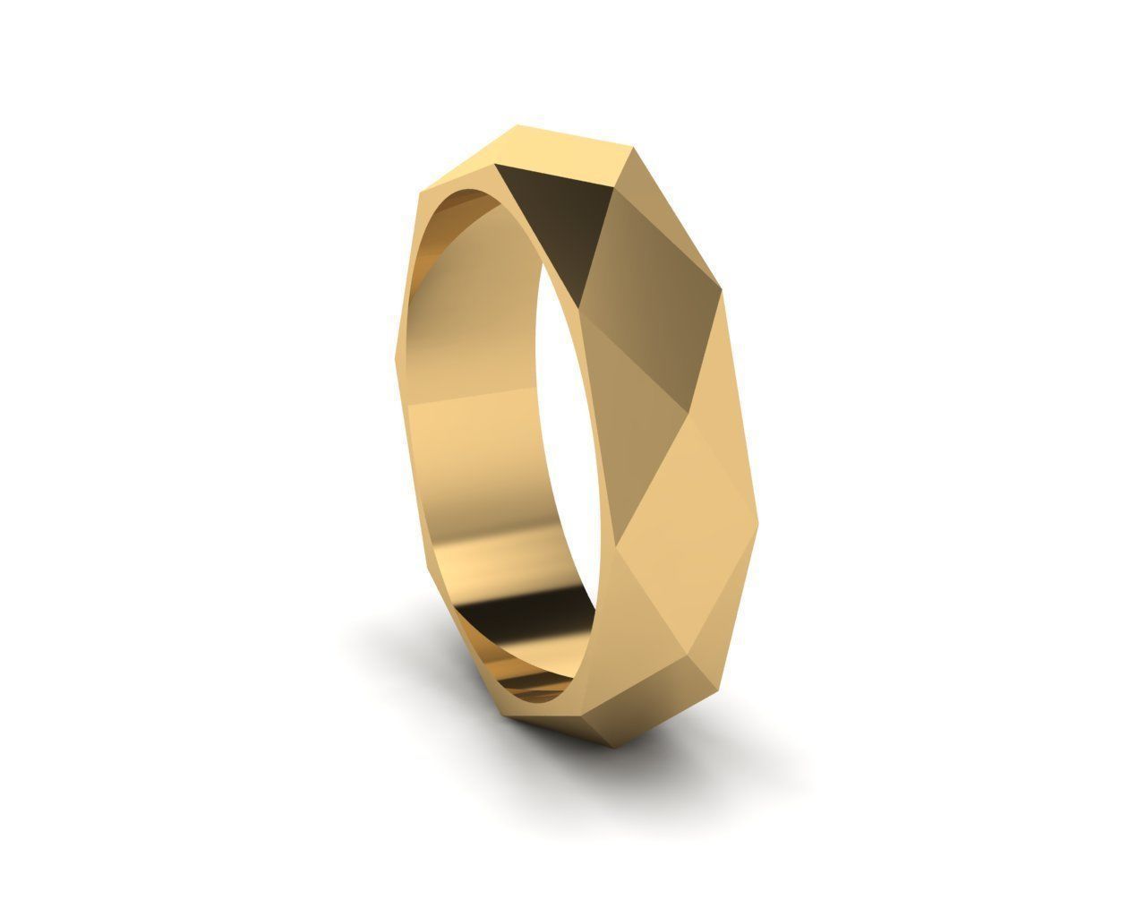 Shaped Ring gold 3D model 3D printable | CGTrader