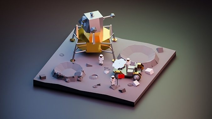 Wandering the moon free 3D model | CGTrader
