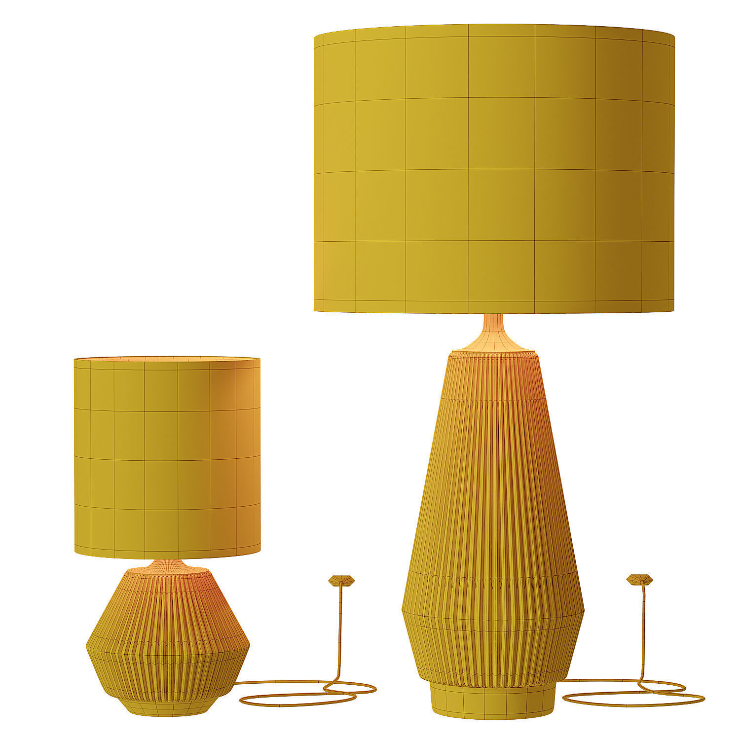 Westelm Roar Rabbit Ripple Ceramic Table Lamp 3D model | CGTrader