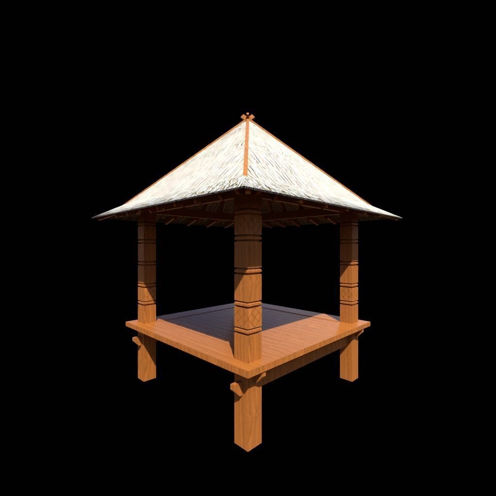 3D model Berugak Sekepat From Indonesia VR / AR / low-poly | CGTrader