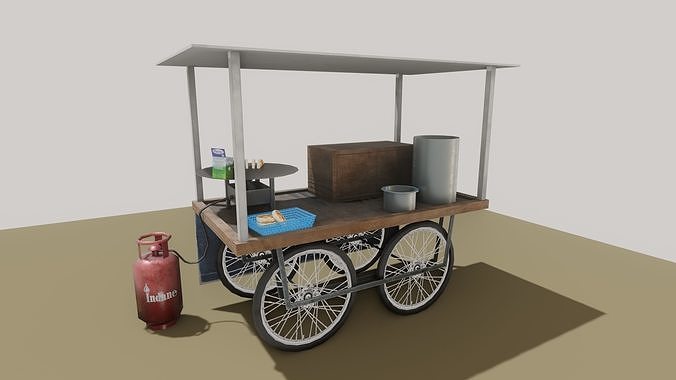 3D model INDIAN PANIPURI CART VR / AR / low-poly | CGTrader