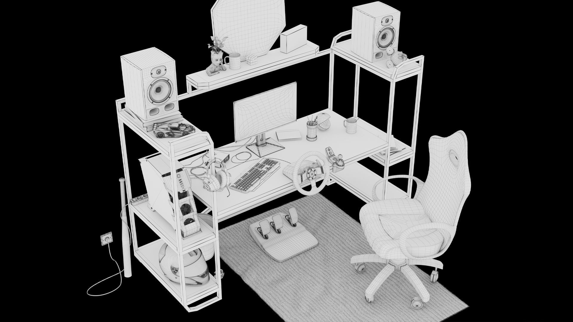 Gaming Desk 3D model | CGTrader