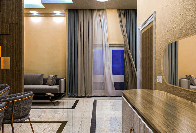 interior design modern style 3D model | CGTrader