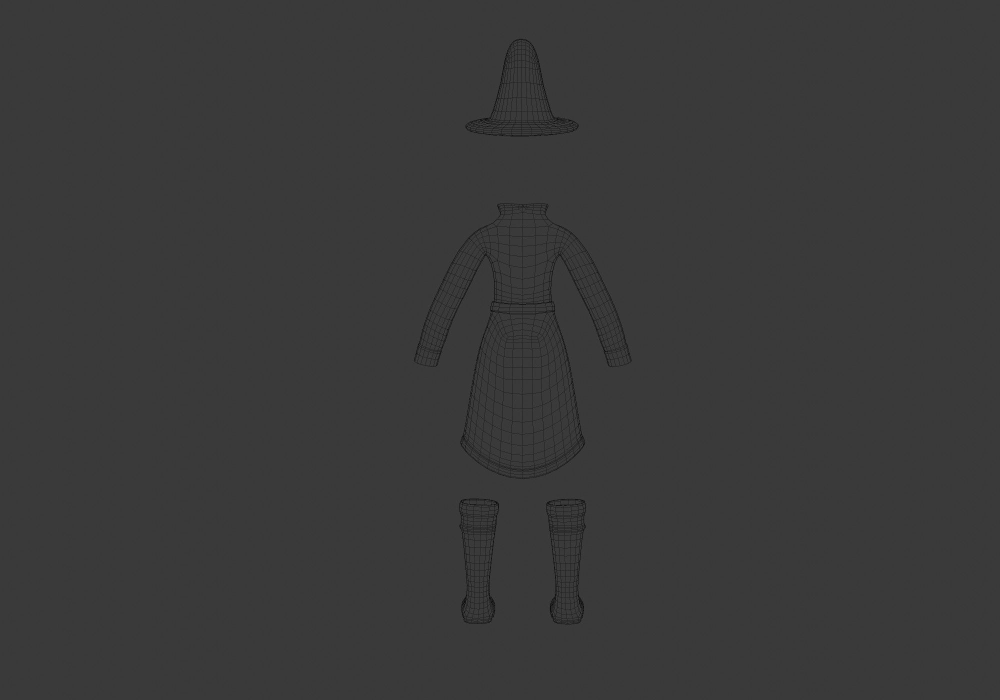 cartoon wizard outfit 3D model | CGTrader