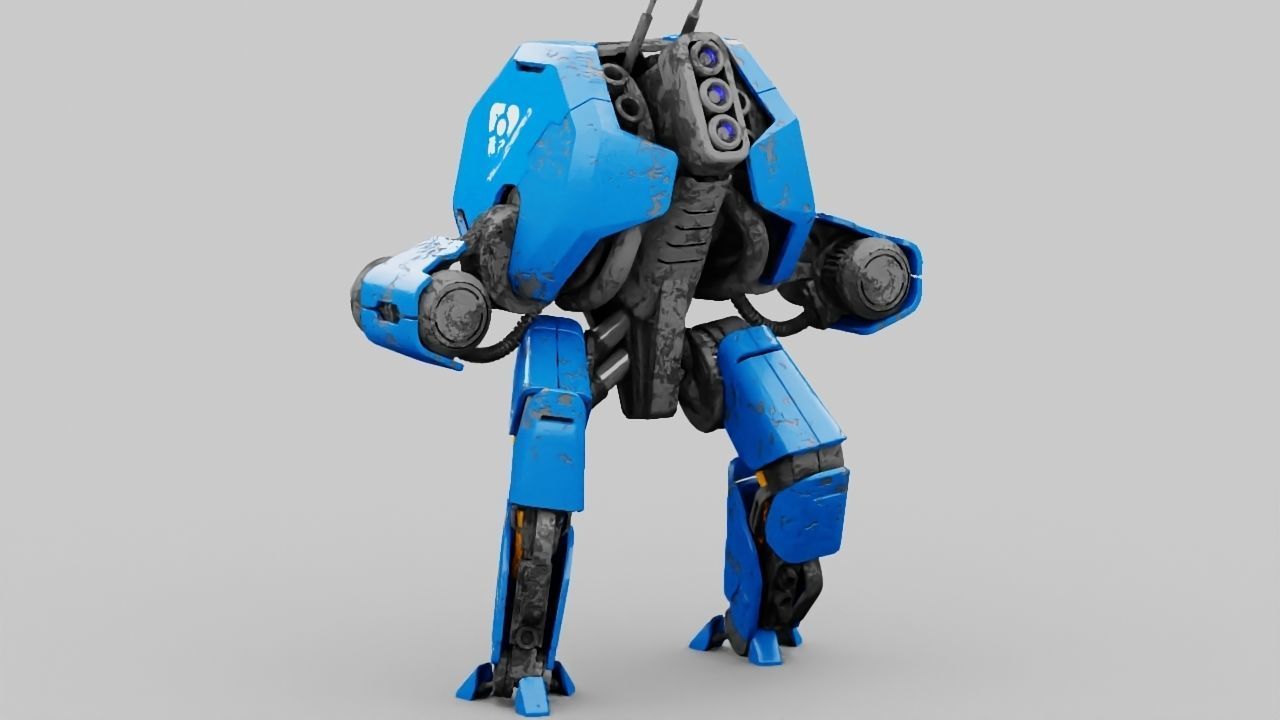 Combat Droid HEXA rigged 3D model rigged | CGTrader