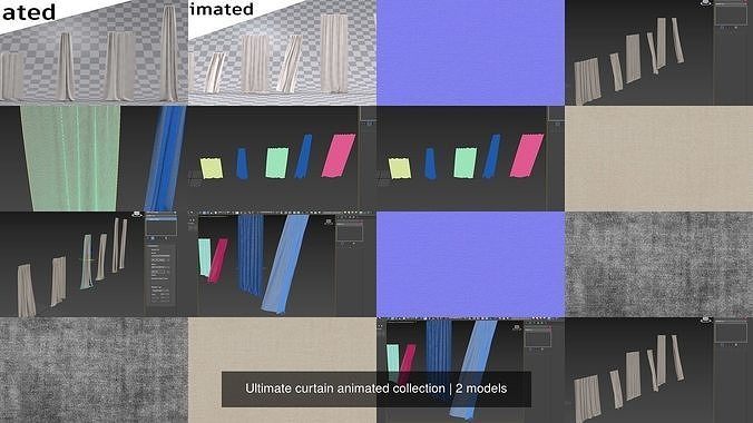 Ultimate curtain animated collection | CGTrader