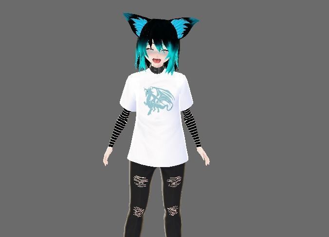 3d Model 3d Low Poly Female Avatar For Gaming Vtubing Also For Vrchat
