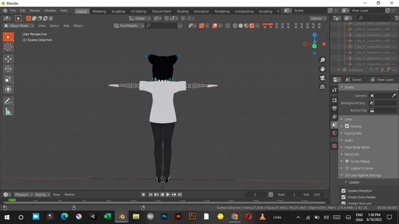 3D model 3d low poly female avatar for gaming Vtubing also for VRChat ...