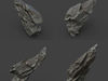 3D model Scifi Black Sharp Rock 220611 - Ultra HD 16K Textures VR / AR ...