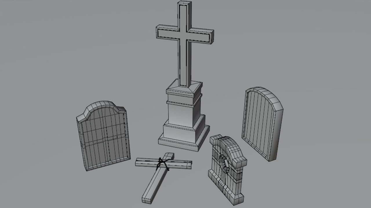 Medieval headstones for game free VR / AR / low-poly 3D model | CGTrader