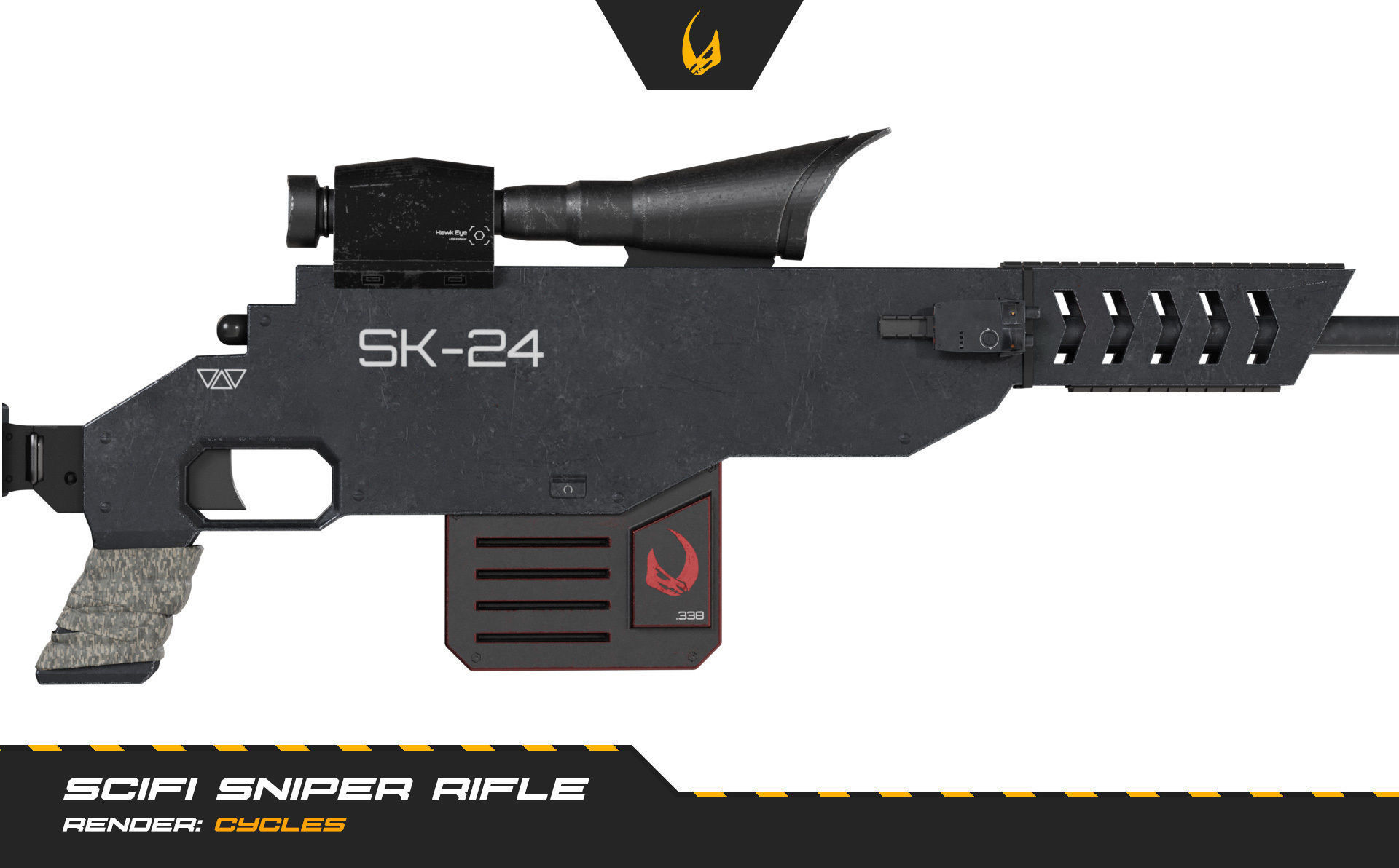 3D model SciFi Futuristic Sniper Rifle -Scifi Weapons 001 VR / AR / low ...