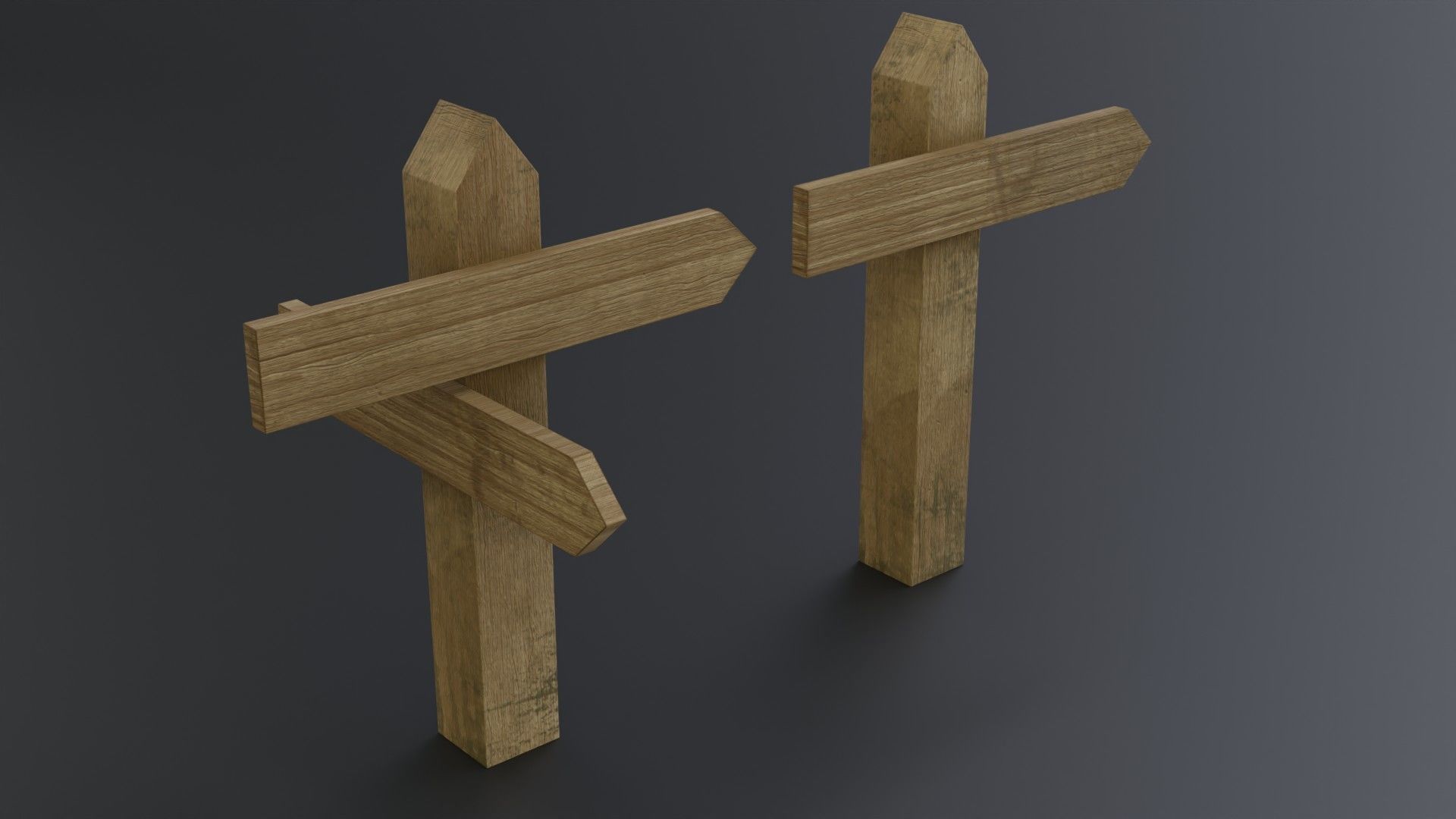 Medieval road sign free VR / AR / low-poly 3D model | CGTrader