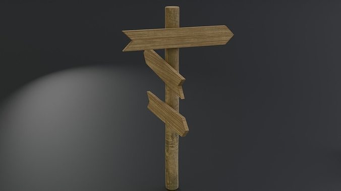 Medieval road sign free VR / AR / low-poly 3D model | CGTrader