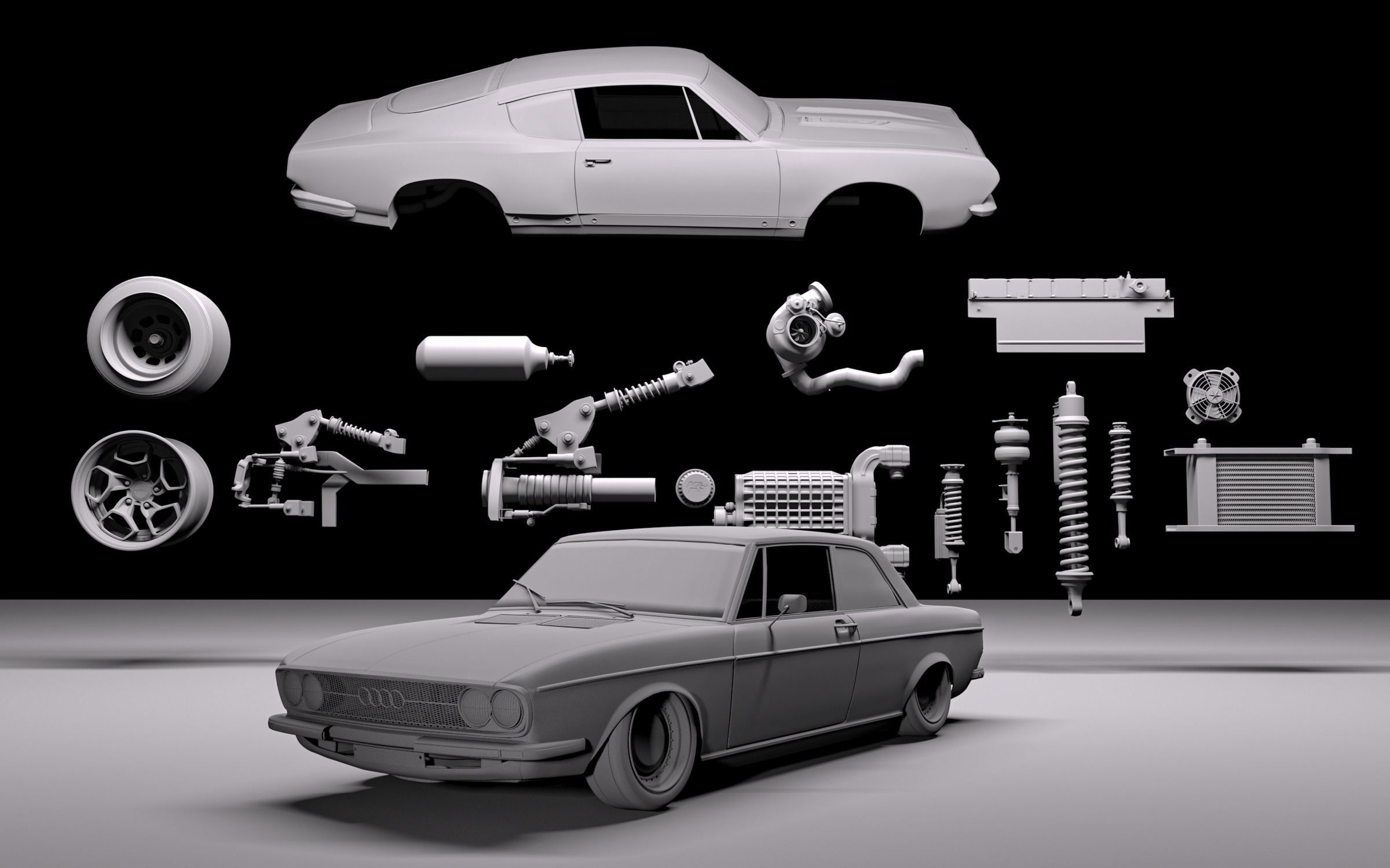 CARS AND PARTS Vol 1 3D model | CGTrader