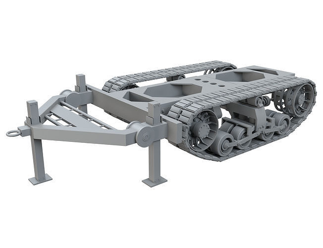 Trailer Track-clay version 3D model | CGTrader