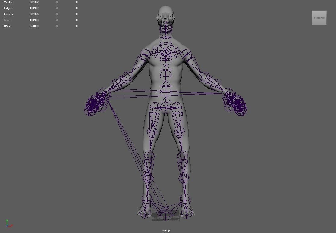 3D model Low Poly Epic Skeleton Bloody Creature VR / AR / low-poly ...