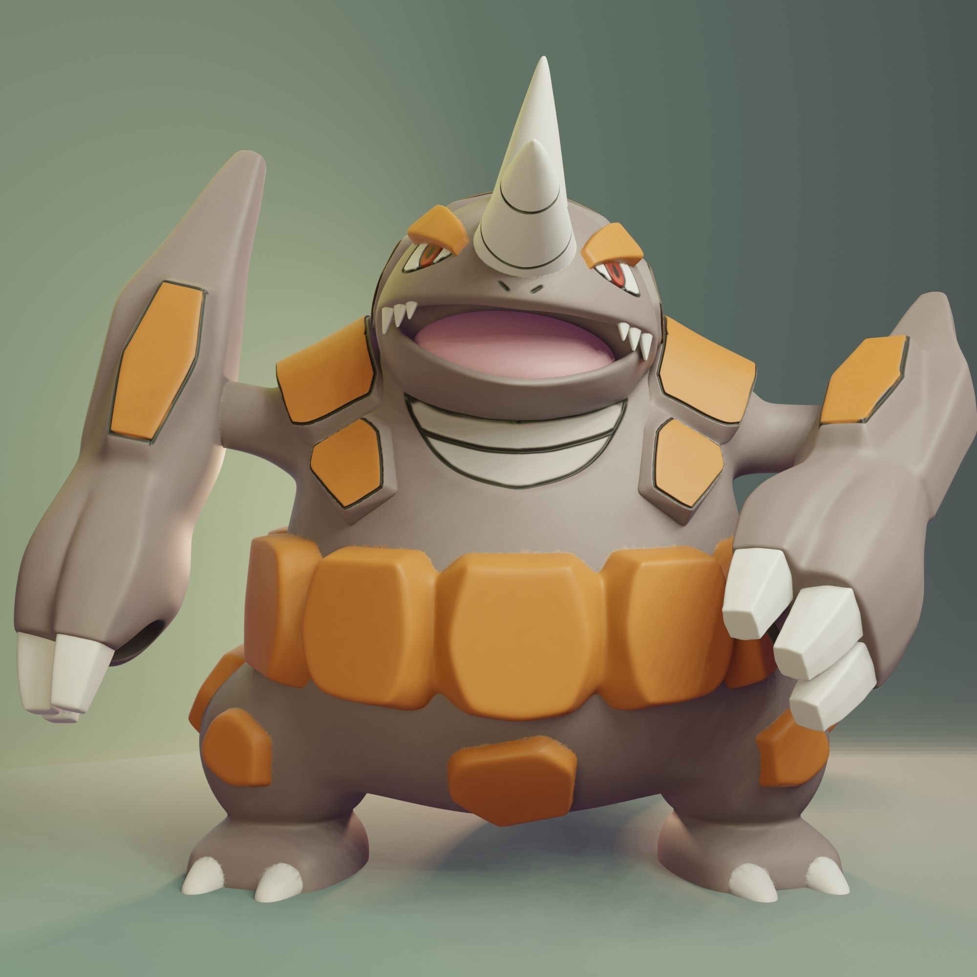 Pokemon - Rhyhorn Rhydon and Rhyperior 3D model 3D printable | CGTrader