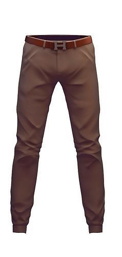 3D model Cartoon High Poly Subdivision Brown Pants Belt 3D Model VR ...