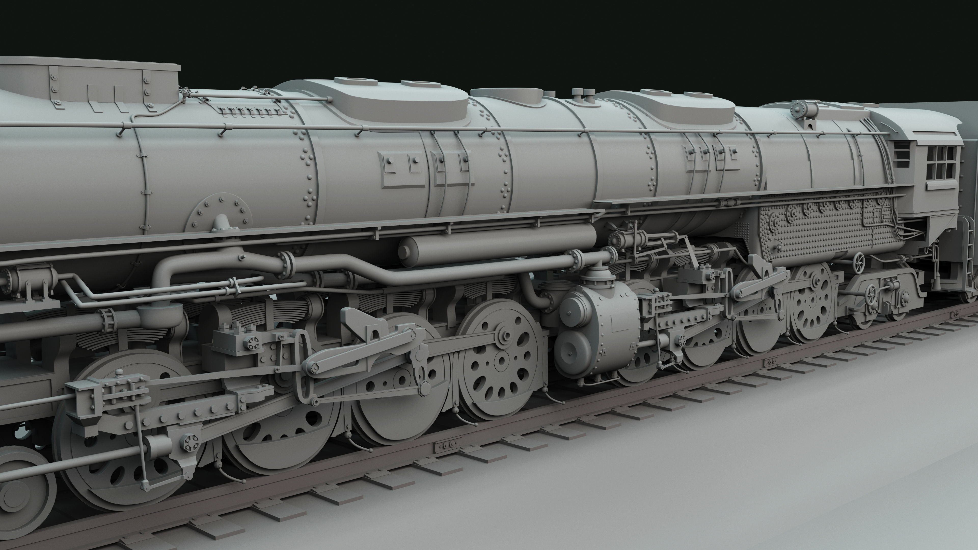 American Lacomotive union pacific 4096 3D model | CGTrader