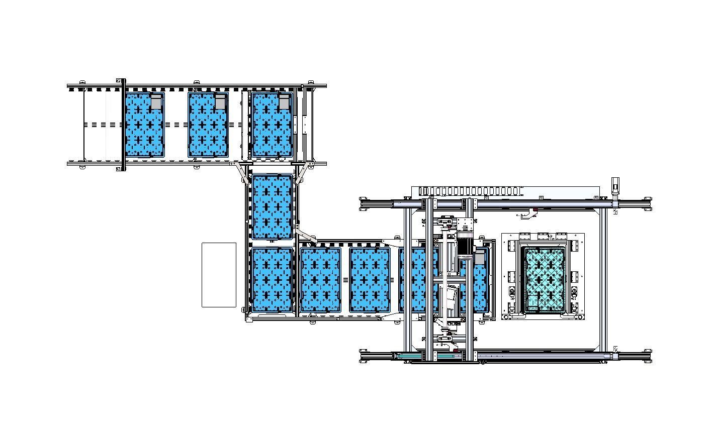 Plastic box stacking conveyor 3D model | CGTrader