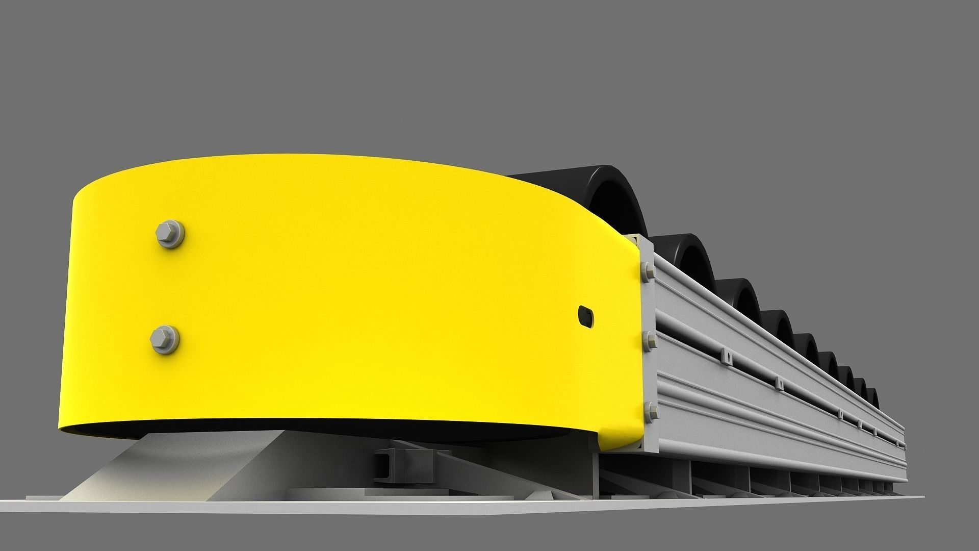 Energy Quad Guard Barrier 3d Model 3D model | CGTrader